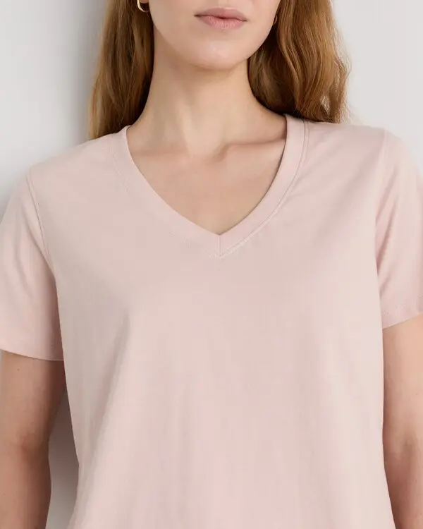 Quince Boxy V-neck T-shirt