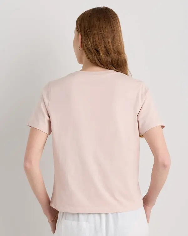 Quince Boxy V-neck T-shirt