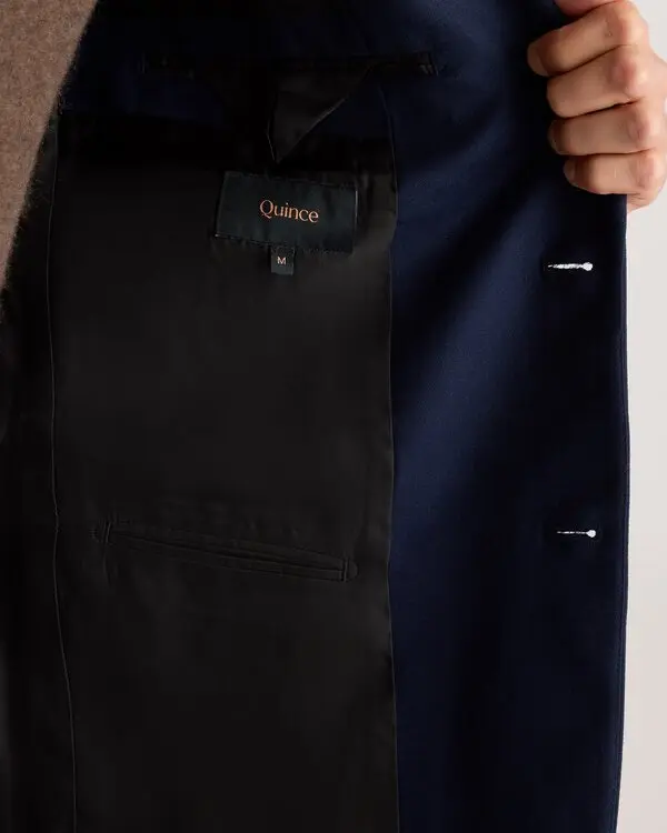 Quince Stretch Wool Blazer - Navy