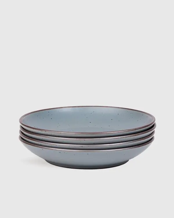 Quince East Fork Coupe Plate, Set Of 4 - Heron