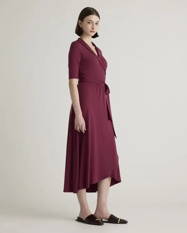 quince tencel jersey fit & flare dress Quince Women's Tencel Jersey Fit & Flare Dress, Carbon Grey, Size XL