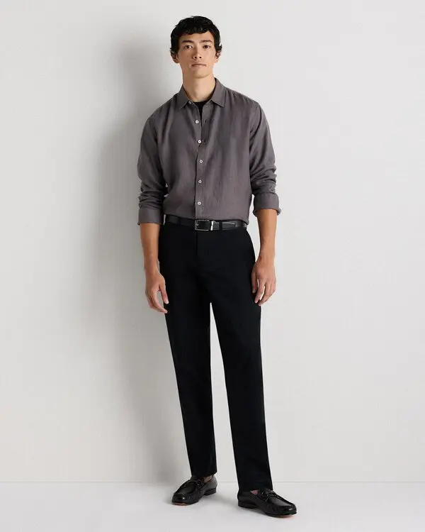 Quince Calfskin Leather Horsebit Loafer - Black