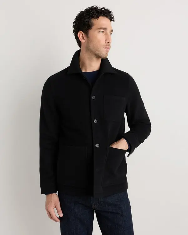 Quince Wool Cashmere Chore Jacket - Black