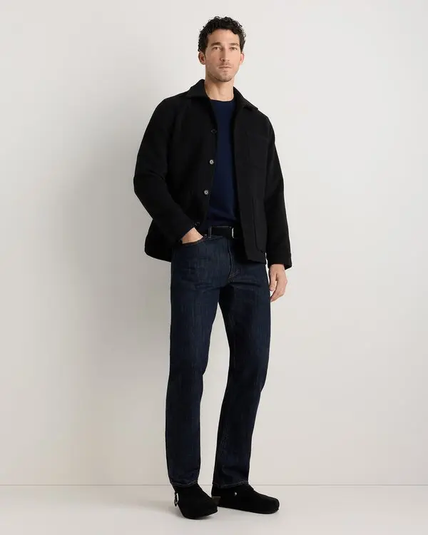 Quince Wool Cashmere Chore Jacket - Black