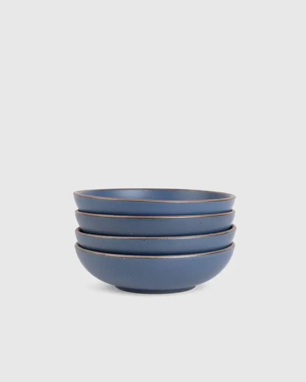 Quince East Fork Everyday Bowl, Set Of 4 - Blue Ridge