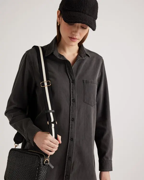Quince Adjustable Webbing Strap - Black/natural