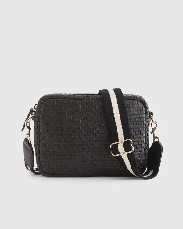 Quince Adjustable Webbing Strap - Black/natural