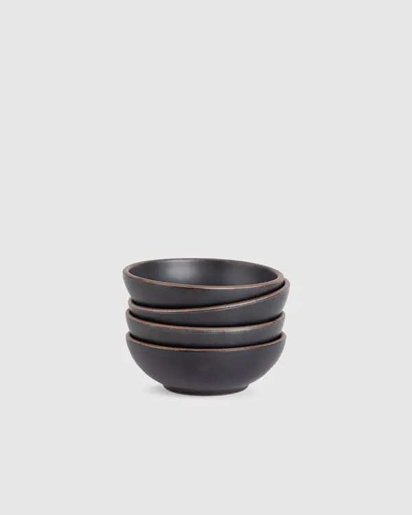 Quince East Fork Breakfast Bowl, Set Of 4 - Black Mountain