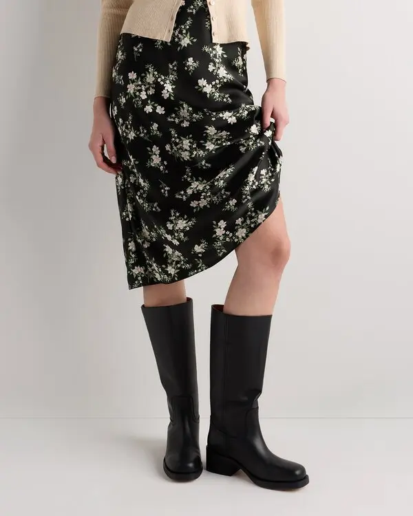 Quince Italian Leather Block Heel Boots