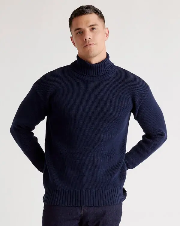 Quince Turtleneck Sweater - Navy