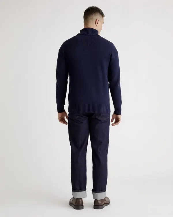 Quince Turtleneck Sweater - Navy