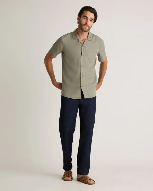 Quince Vintage Wash Tencel Camp Shirt