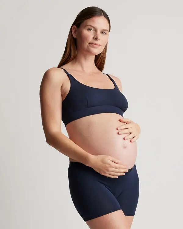 Quince Micromodal Nursing Bra - Navy