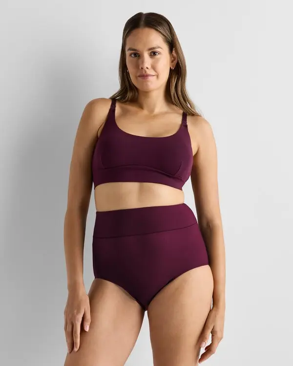 Quince Micromodal Nursing Bra - Syrah