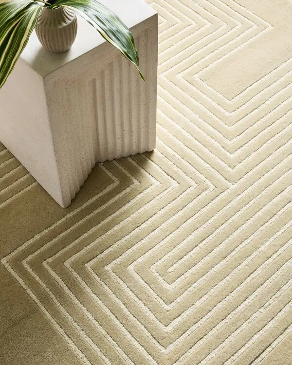 Quince Langdon Hand-tufted Wool Rug - Beige