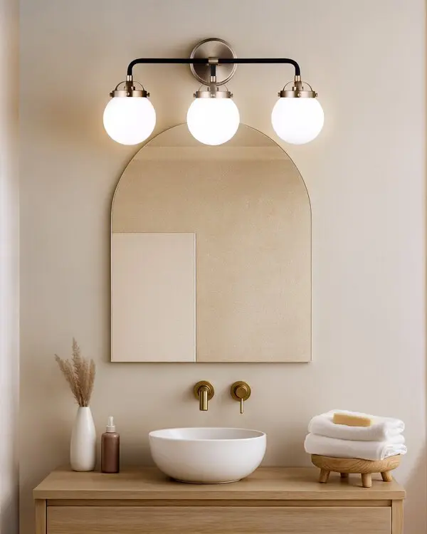 Quince Triple Globe Steel Sconce