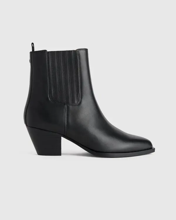 Quince Italian Leather Chelsea Boots - Black