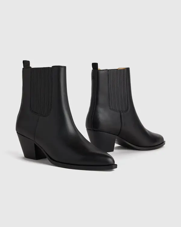Quince Italian Leather Chelsea Boots - Black