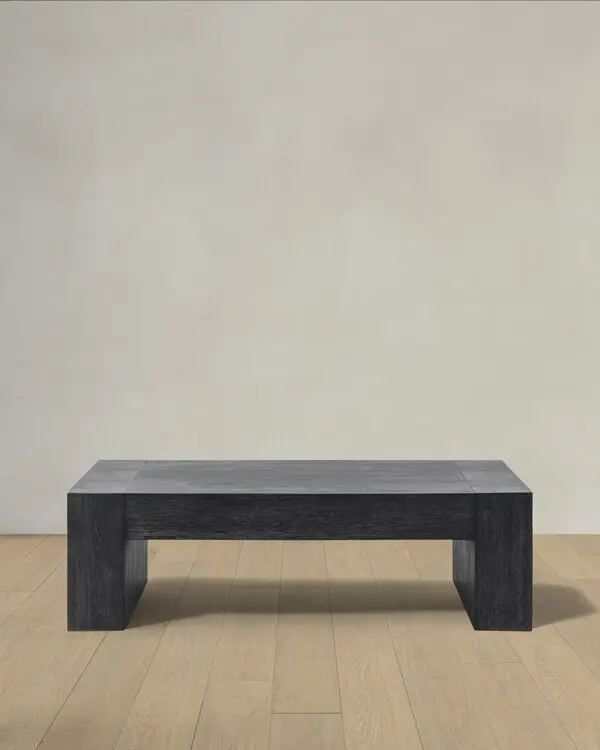 Quince Reclaimed Oak Waterfall Coffee Table - Black