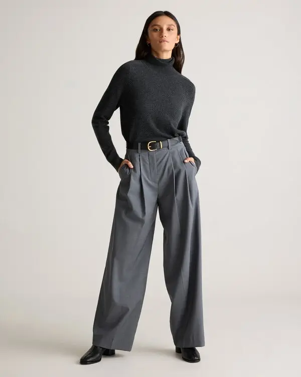Quince Allegra European Leather Belt - Black