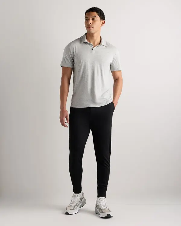 Quince 100% Pima Cotton Luxe Touch Polo - Heather Grey