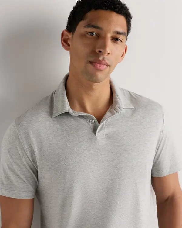 Quince 100% Pima Cotton Luxe Touch Polo - Heather Grey