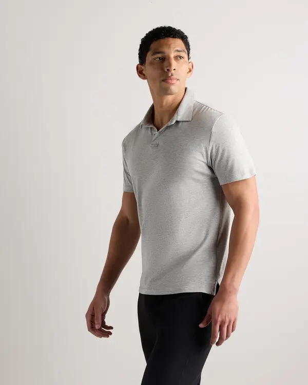 Quince 100% Pima Cotton Luxe Touch Polo - Heather Grey