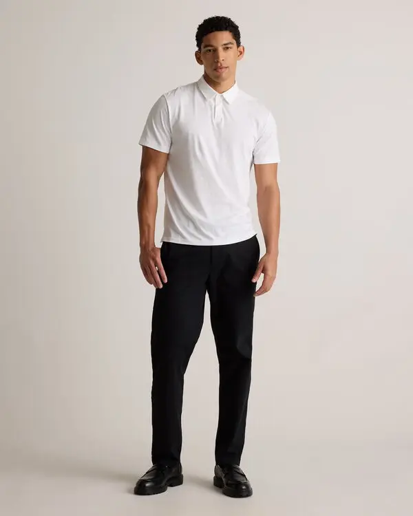 Quince 100% Pima Cotton Luxe Touch Polo - White