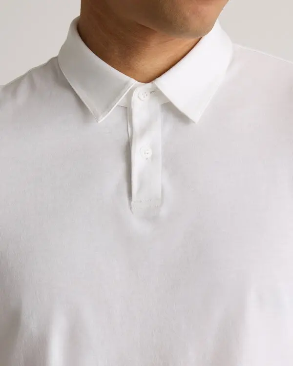 Quince 100% Pima Cotton Luxe Touch Polo - White