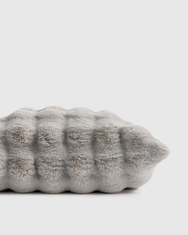 Quince Ruched Faux Fur Pillow Cover