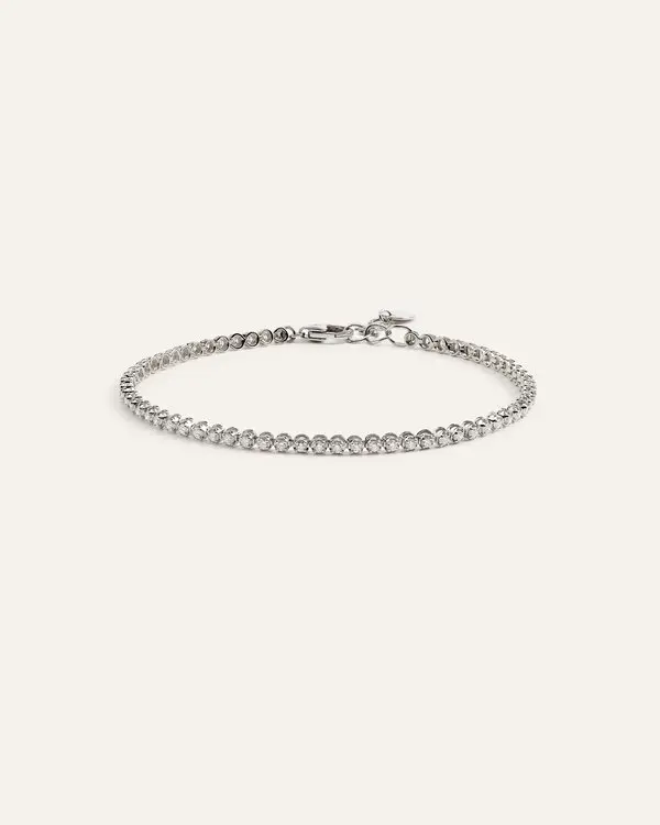 Quince 14k Gold Diamond Petite Tennis Bracelet - White Gold