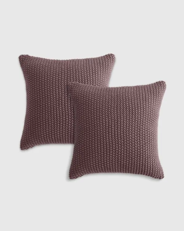 Quince Cotton Fisherman Pillow Cover - Fig