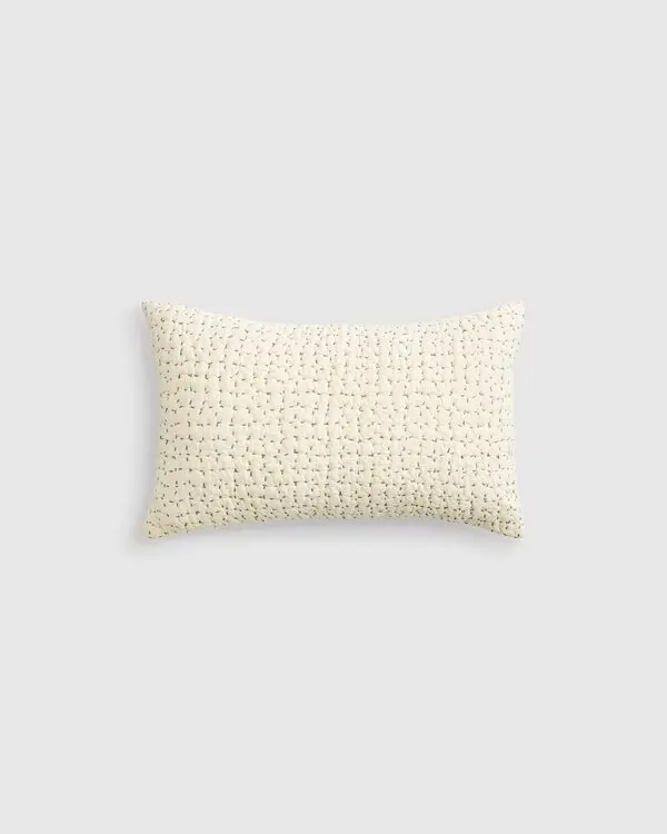 Quince Hand Stitched Pillow Cover - Undyed