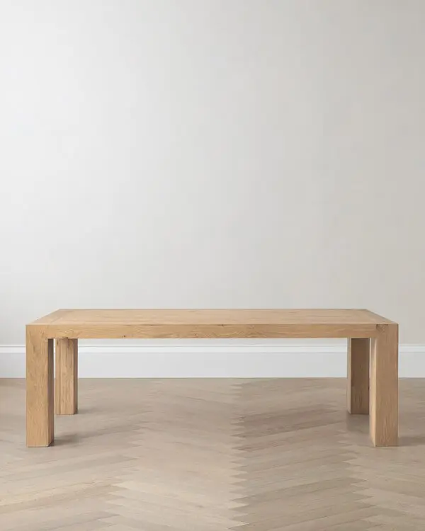 Quince Reclaimed Oak Parsons Dining Table - Weathered Oak