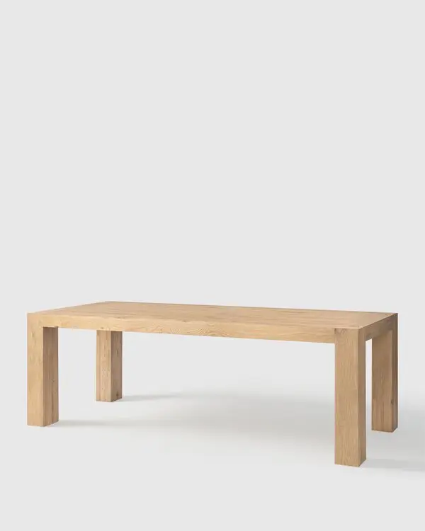 Quince Reclaimed Oak Parsons Dining Table - Weathered Oak