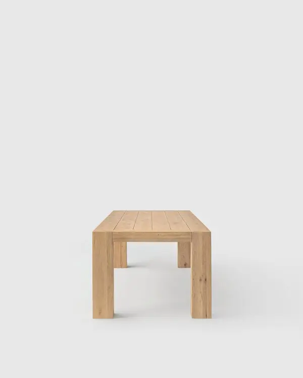 Quince Reclaimed Oak Parsons Dining Table - Weathered Oak