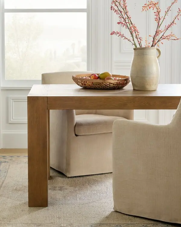 Quince Reclaimed Oak Parsons Dining Table - Weathered Oak