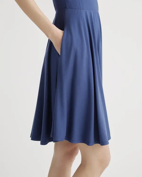 Quince Tencel Jersey Fit & Flare Mini Dress