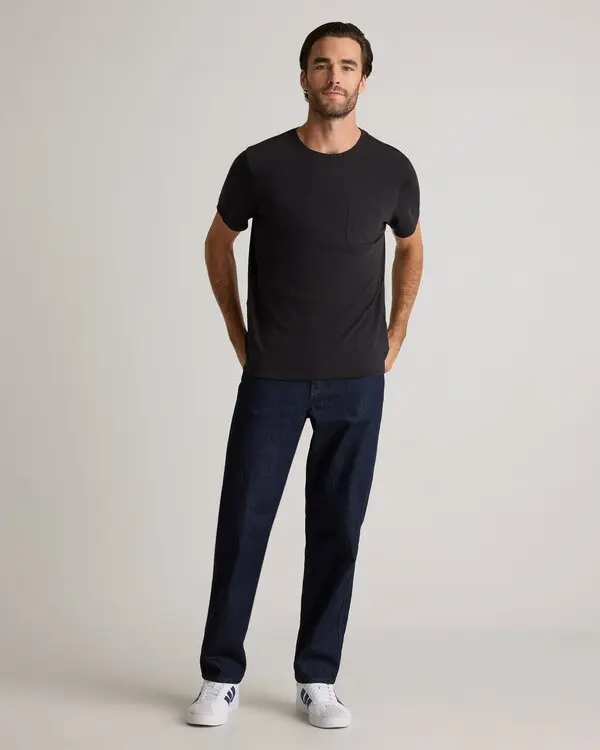 Quince Slub Pocket T-shirt - Bold Black