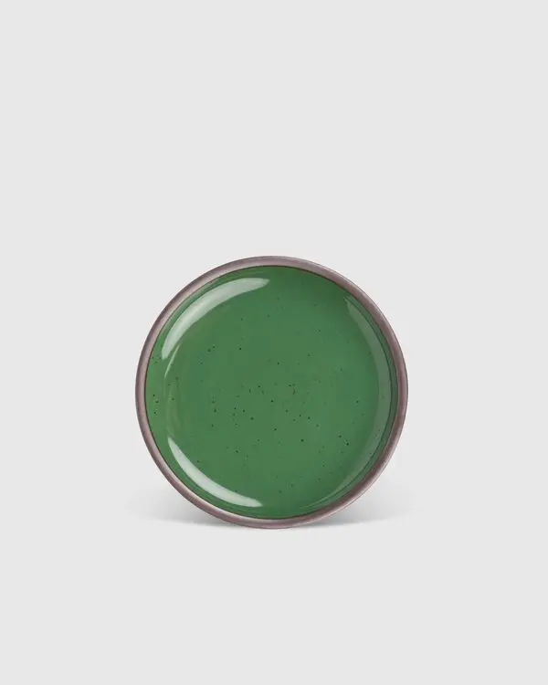 Quince East Fork Side Plate, Set Of 4 - Glossy Malachite