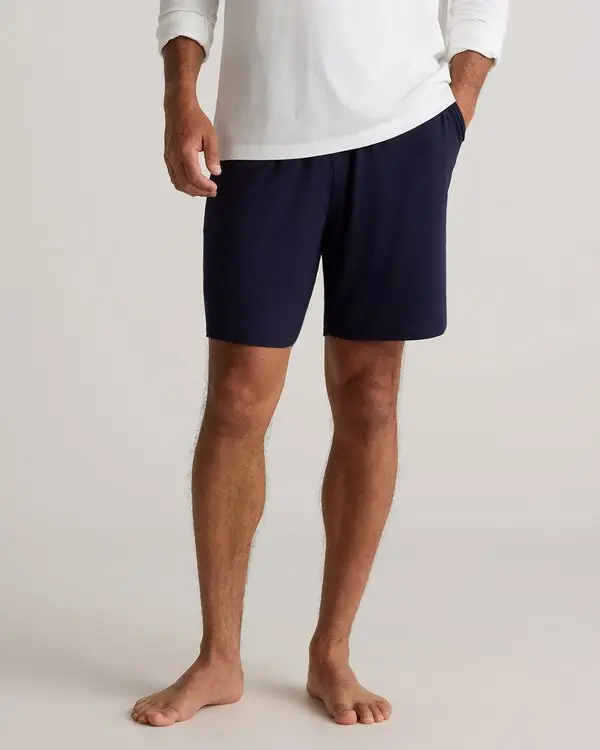Quince Bamboo Jersey Lounge Shorts - Deep Navy