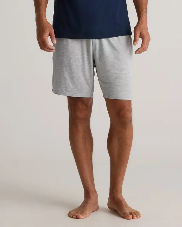 Quince Bamboo Jersey Lounge Shorts - Heather Grey