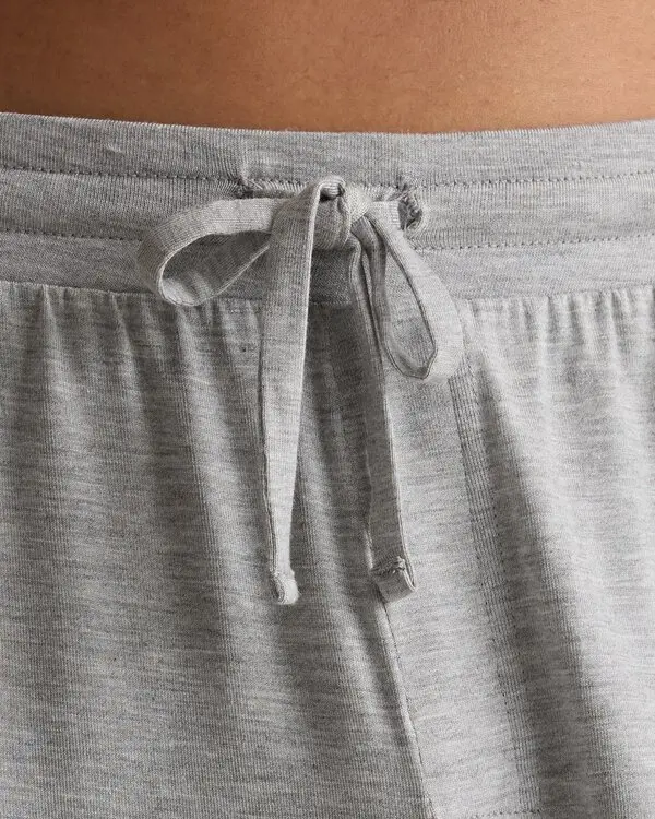 Quince Bamboo Jersey Lounge Shorts - Heather Grey