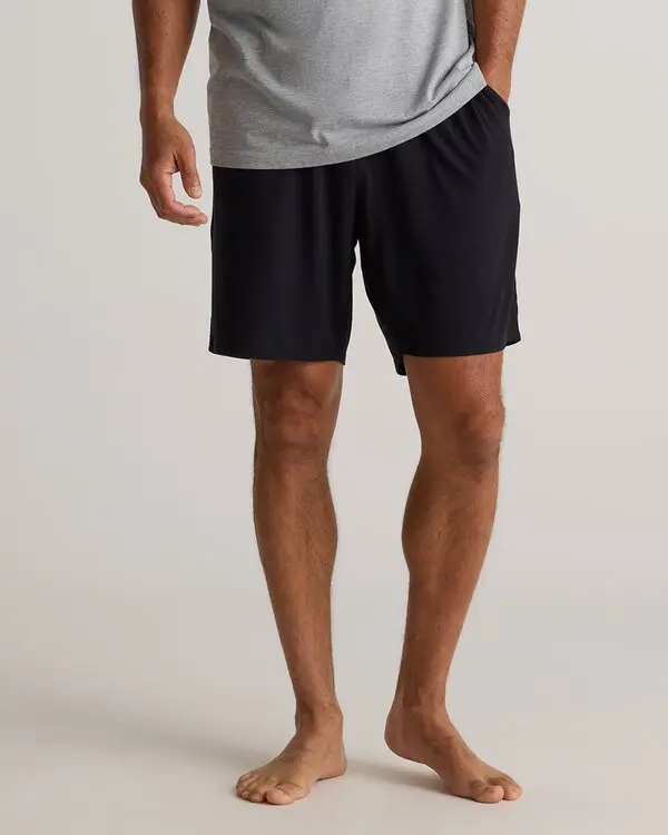 Quince Bamboo Jersey Lounge Shorts - True Black