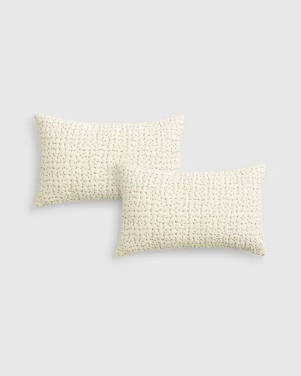 Quince Hand Stitched Pillow Cover Set Of 2 - Undyed