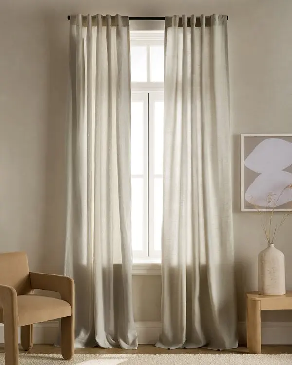 Quince European Linen Curtain Single Panel - Willowleaf
