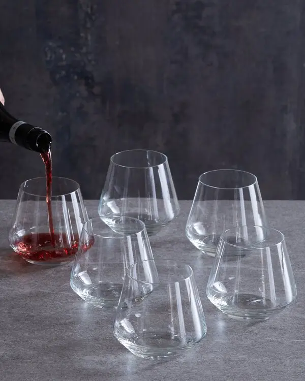 Quince Zwiesel Glas Pure Stemless Red Wine Glass, Set Of 6