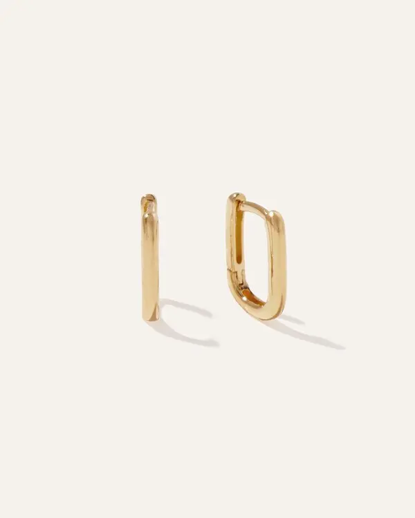 Quince Mini U Hoop Vermeil Earrings - Gold Vermeil