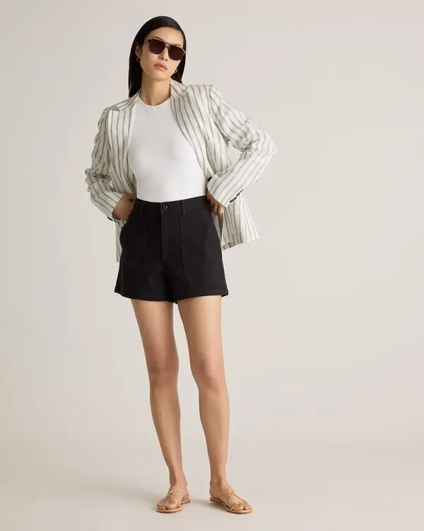 Quince Stretch Cotton Bodysuit - Soft White