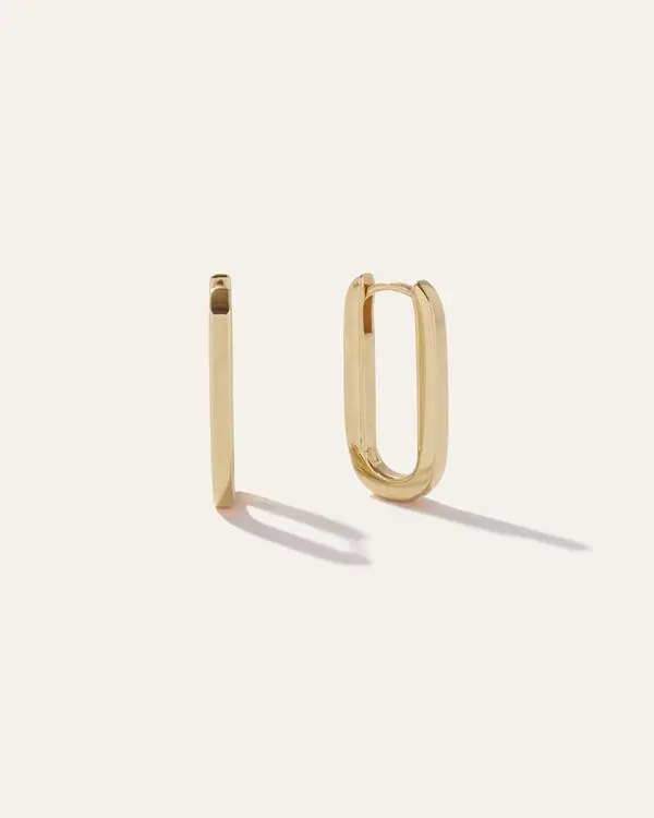 Quince U Hoop Earrings - Gold Vermeil